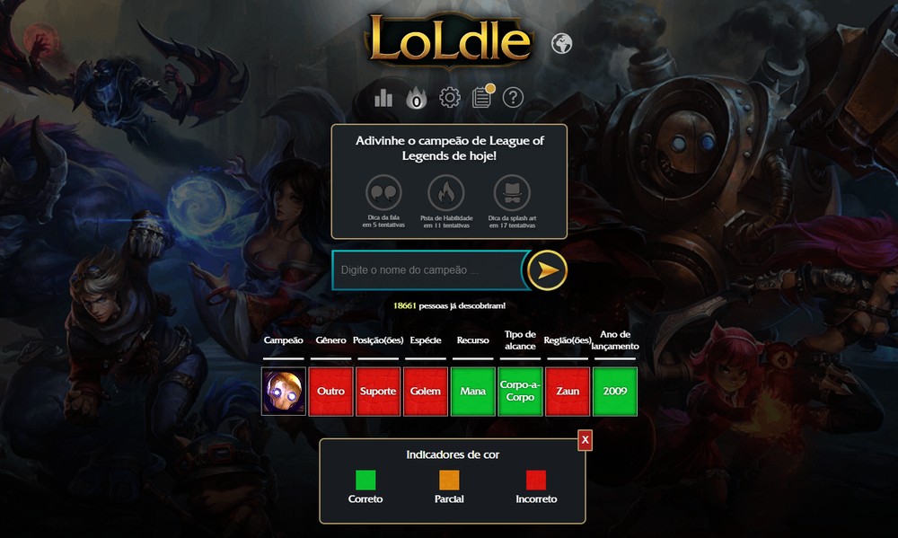 Conheça LoLdle, jogo 'estilo' Wordle que dá um desafio sobre LOL por dia