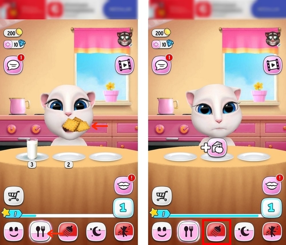 Como usar o Minha Talking Angela, jogo da gatinha falante para celular