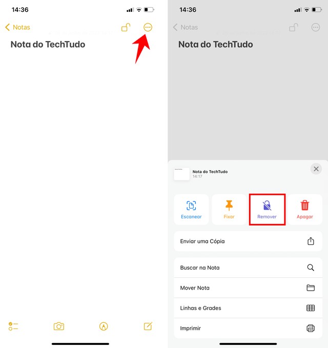 Como colocar senha no bloco de notas do iPhone