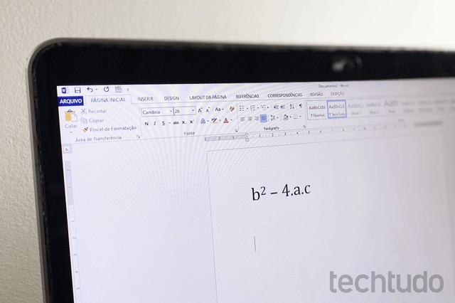 Como colocar número elevado (potência) no Word