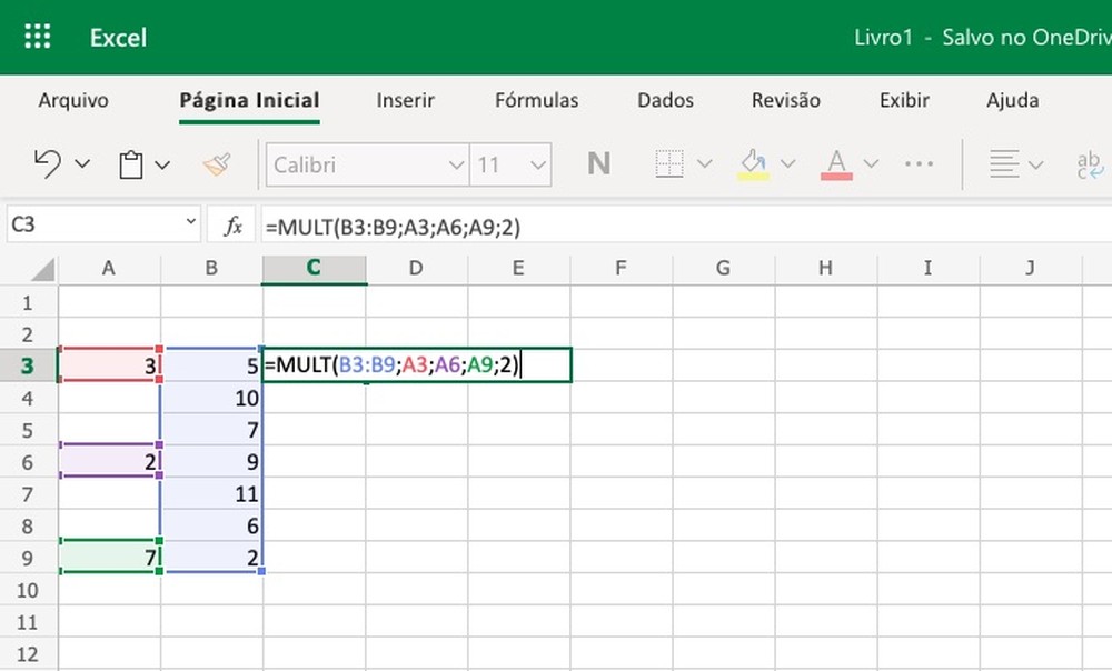 Como multiplicar no Excel