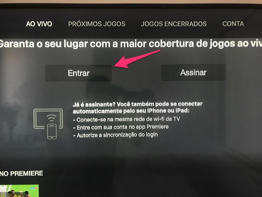 Como usar o Premiere Play na Apple TV