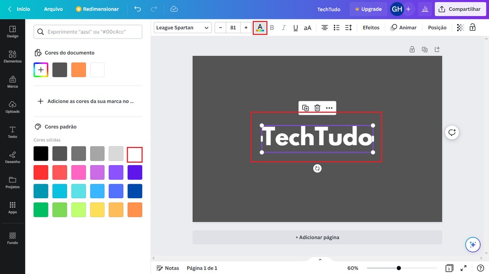 Como fazer letra dourada no Canva