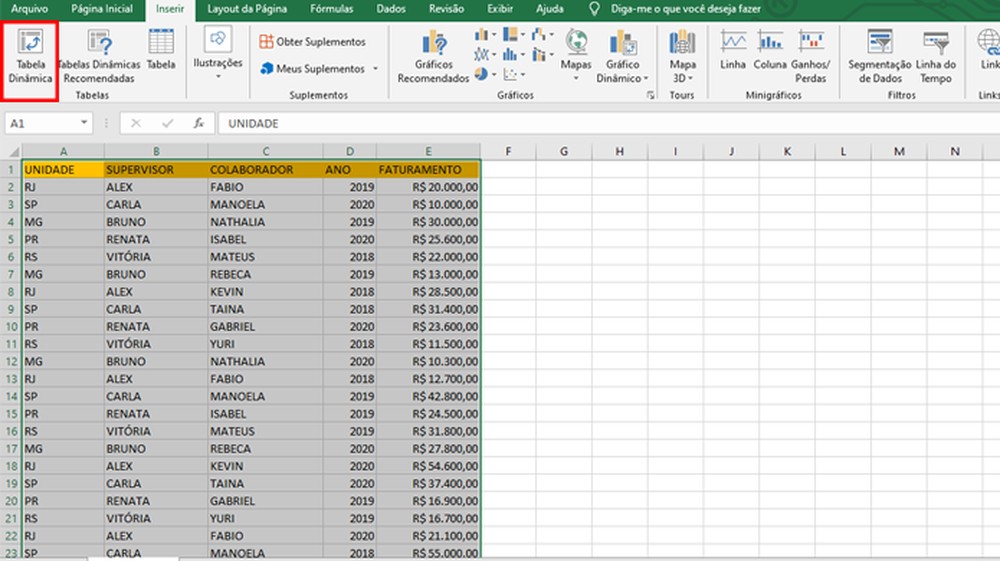 Como criar dashboard no Excel