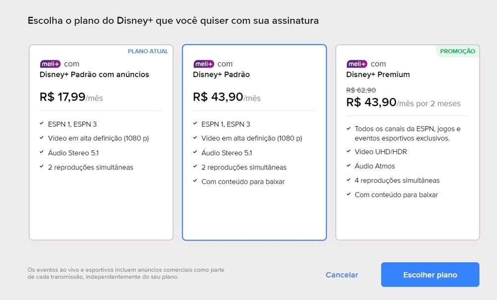 Meli+ oferece novos planos com Disney+ sem anúncios; veja preços e ...