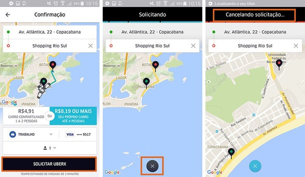 Como cancelar uma corrida no Uber