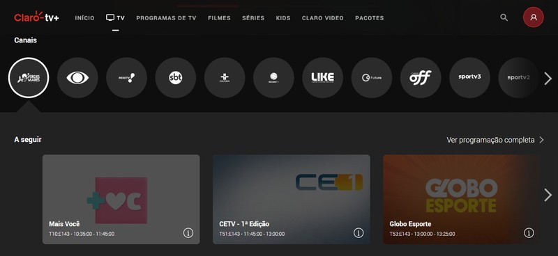 Claro TV Mais | Software | TechTudo