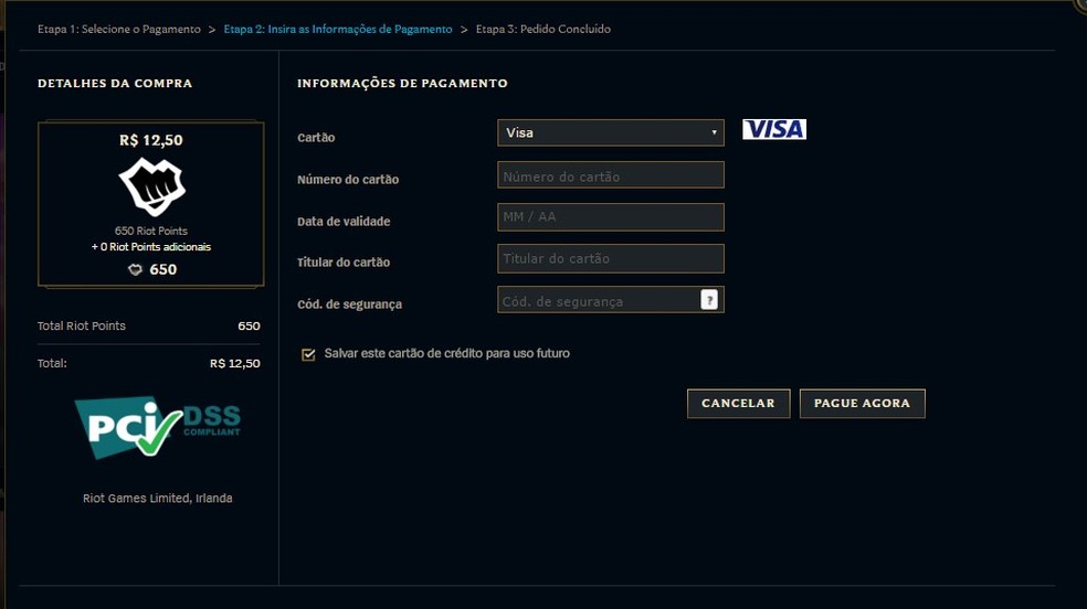 Como comprar Riot Points (RP) no League of Legends, MOBA da Riot Games