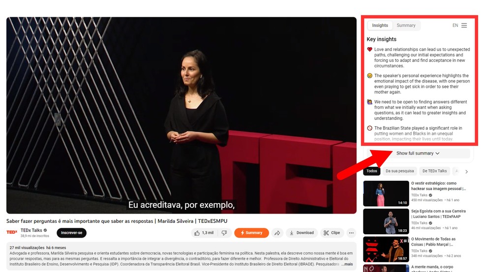 Eightify app: extensão resume vídeos do YouTube com IA; saiba usar