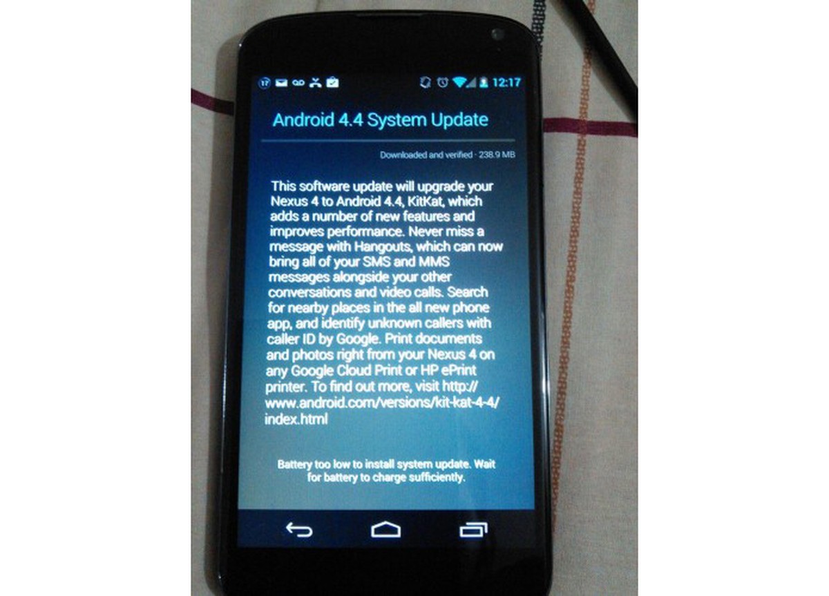 Nexus 4 começa a receber Android 4.4 'Kit Kat'; saiba como baixar
