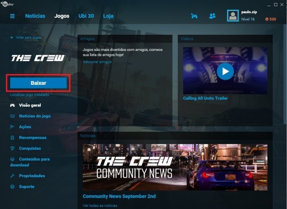Como fazer o download e jogar The Crew gratuitamente no UPlay