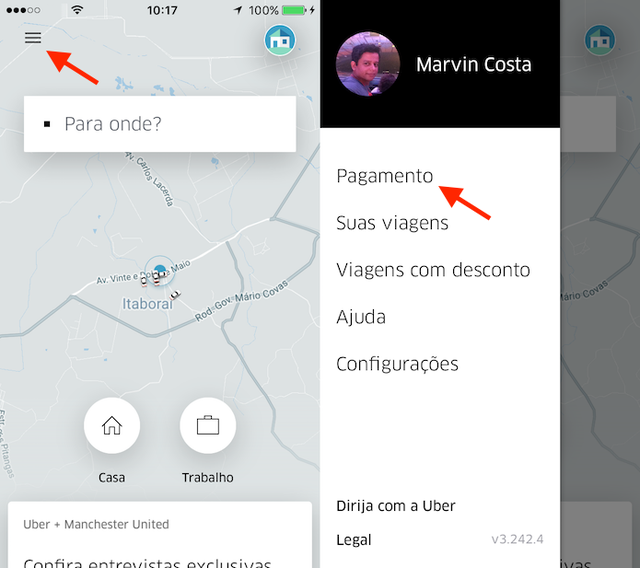 Como adicionar o PayPal para pagar corridas no Uber