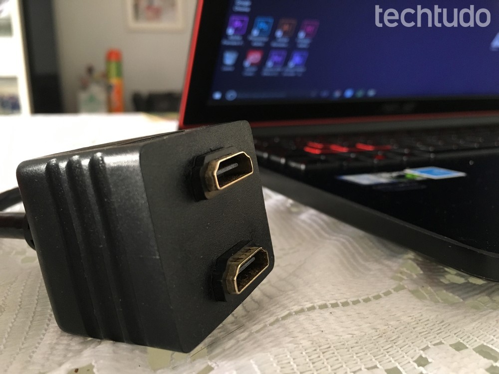 Como usar duas telas no notebook ou PC com Splitter HDMI