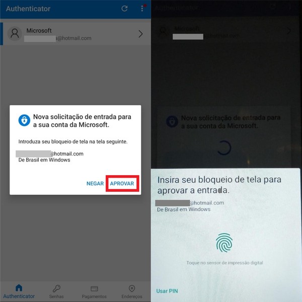 Como usar o app Microsoft Authenticator