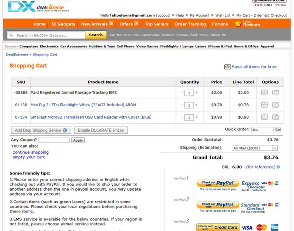 Dx.com é confiável? Veja se vale comprar da China no DealeXtreme