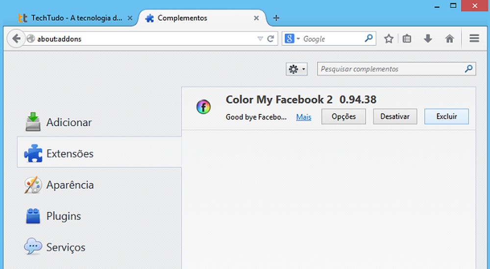 Como mudar a cor do Facebook
