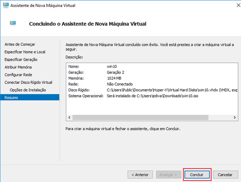 Como criar uma máquina virtual com o Hyper-V do Windows 10