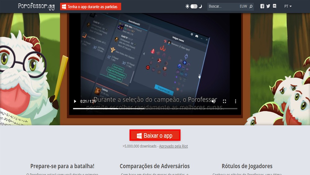 Porofessor no LOL: como utilizar o app de estatísticas nas partidas