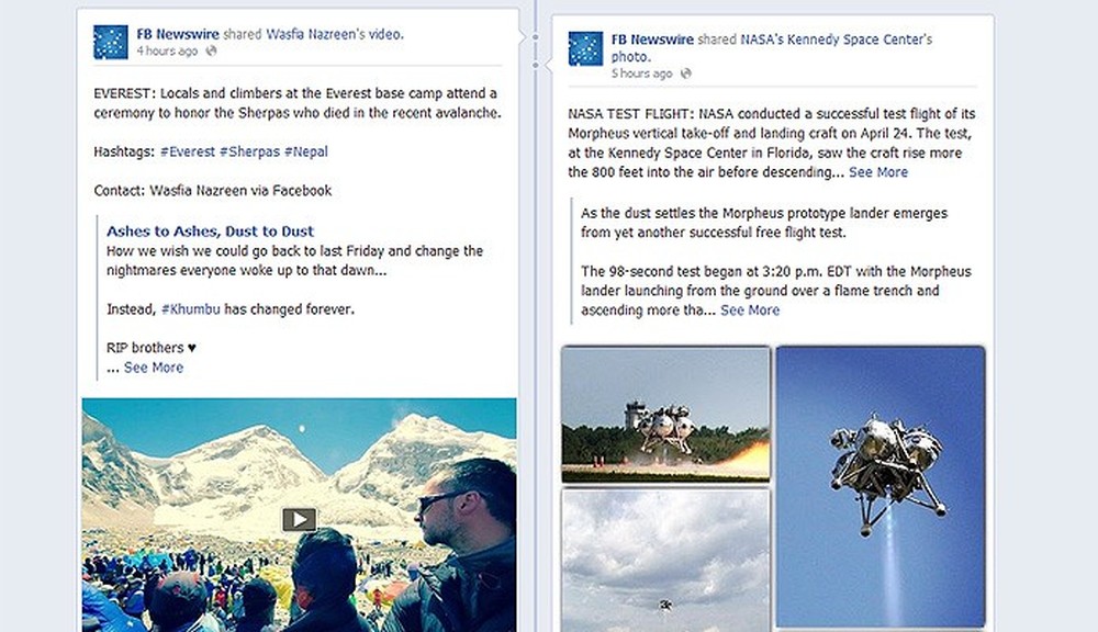 Facebook lança Newswire para transformar posts públicos em notícias