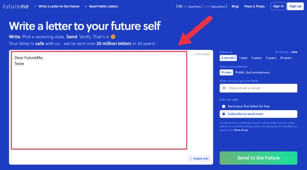 FutureMe: como mandar uma mensagem para você no futuro