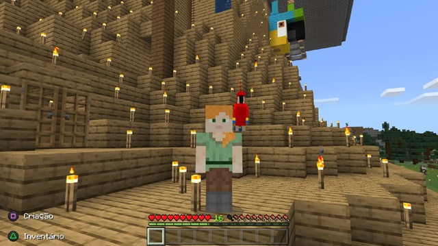 Como domesticar papagaio em Minecraft