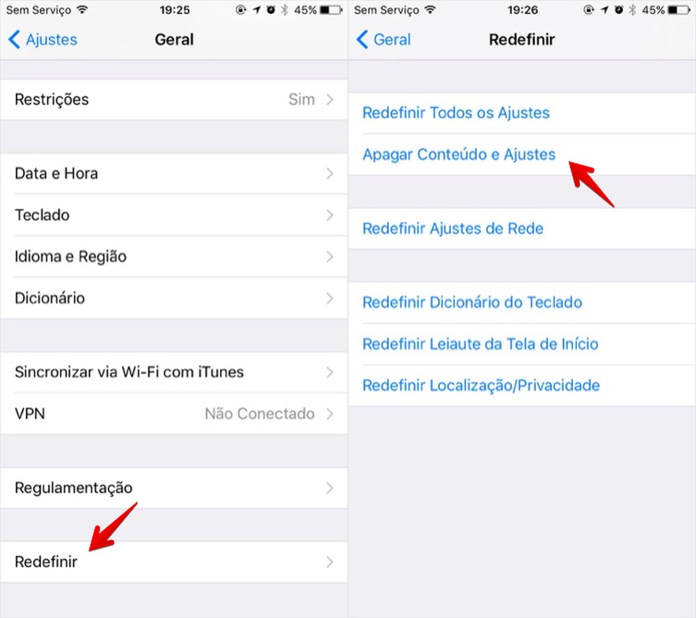 Como resetar o iPhone para restaurar as configurações de fábrica