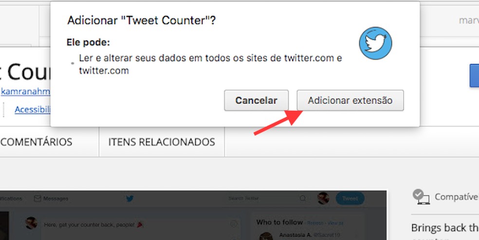 Extensão traz de volta contador de caracteres do Twitter