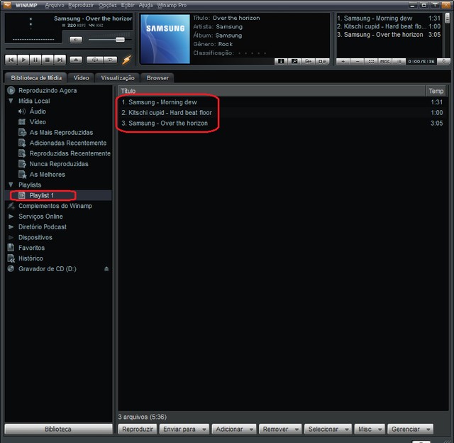 Como sincronizar playlists do Winamp do PC para o Android?