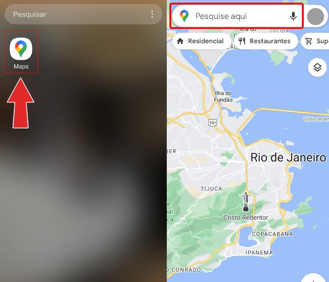 Como pesquisar por coordenadas no Google Maps