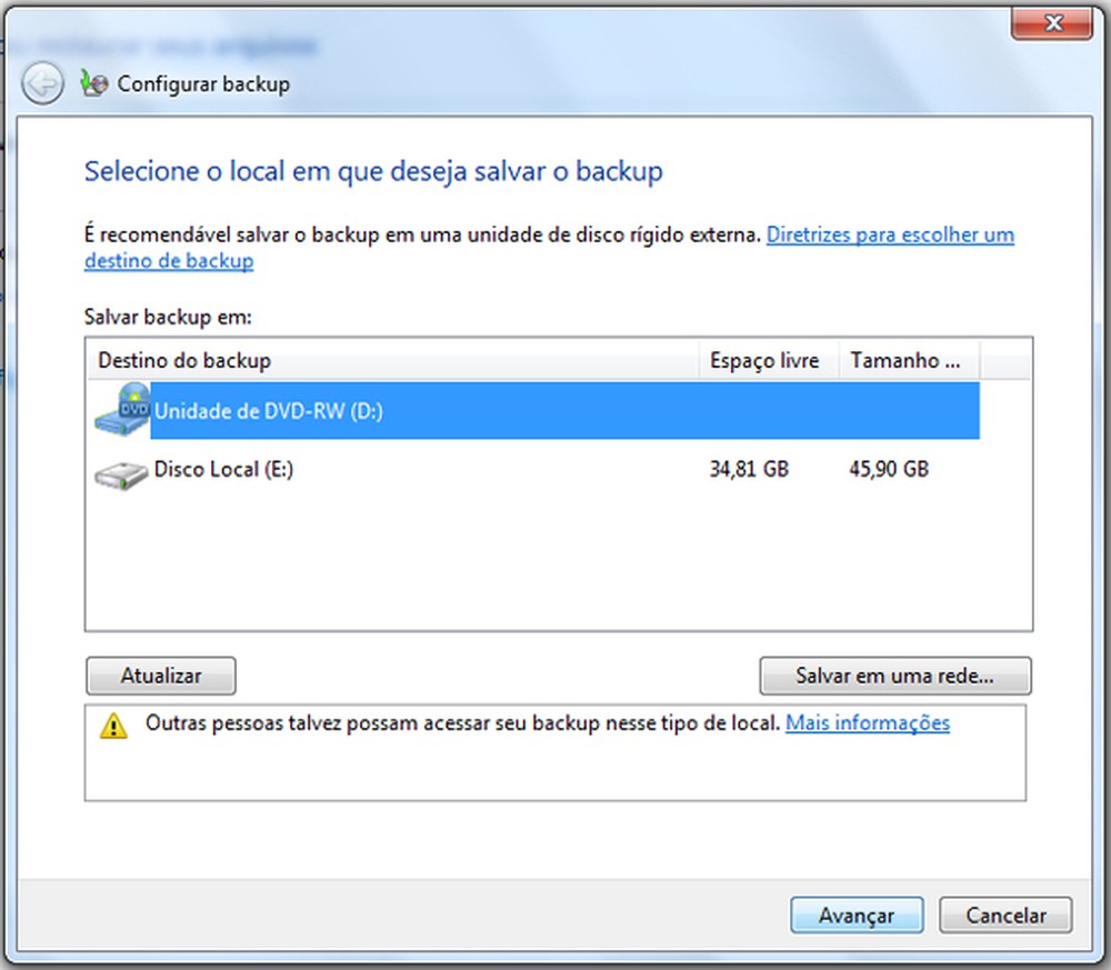 Como fazer backup no Windows 7