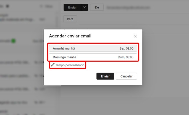 Como programar envio de e-mails no Outlook