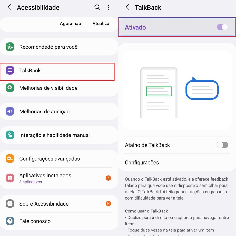 Como desativar a função Talkback no Motorola? Veja tutorial completo