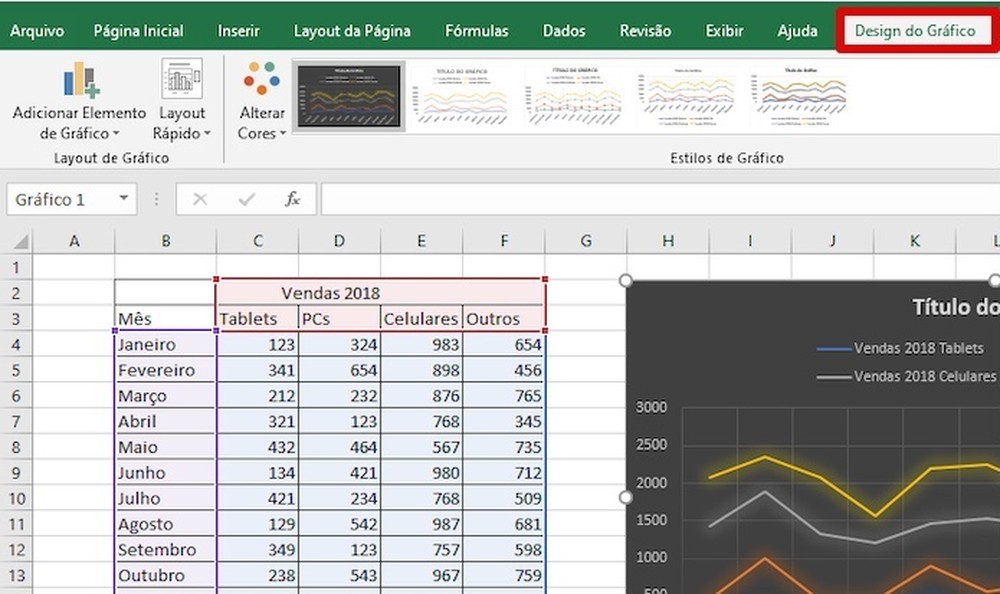 Como Fazer Gráfico De Linha No Excel