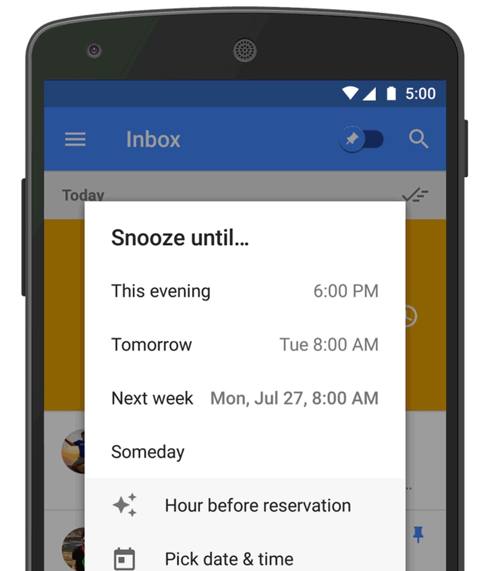Inbox by Gmail recebe atualização com melhoras na função soneca