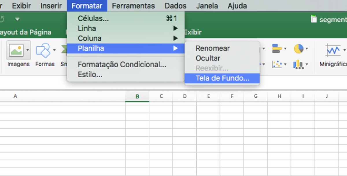 Como usar uma imagem de fundo em uma planilha do Excel