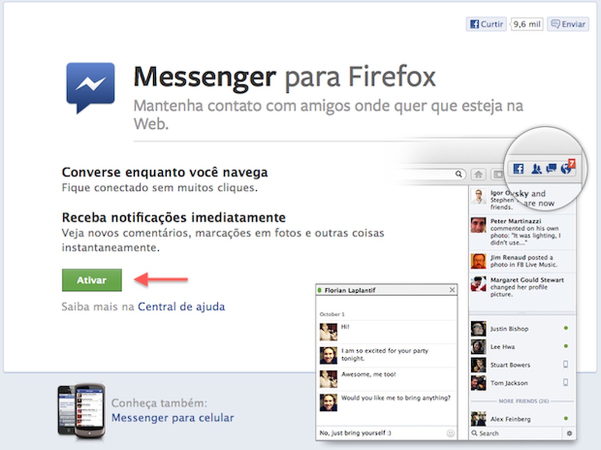 Como ativar e utilizar o Facebook integrado ao Firefox