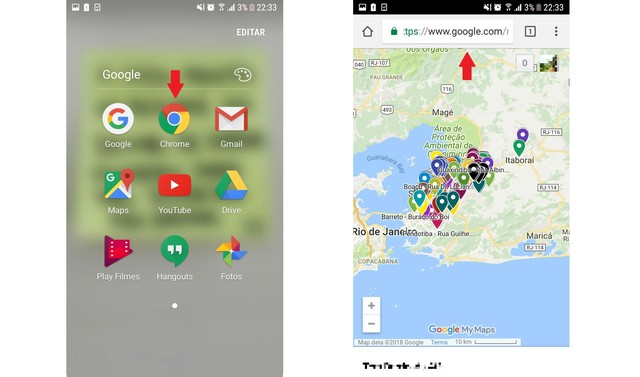 Como usar mapa personalizado do My Maps no Google Maps