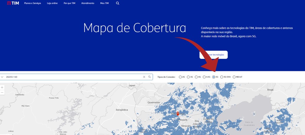 Como consultar cobertura 5G da Vivo, Claro e TIM