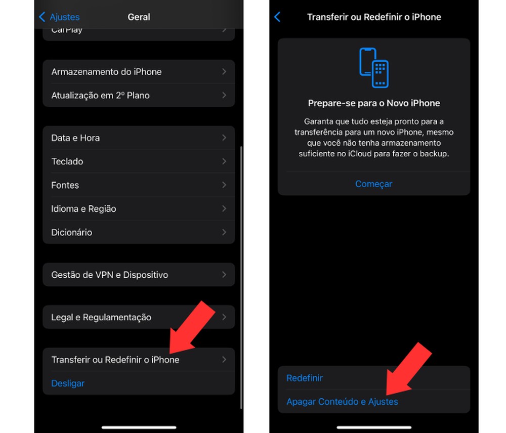 Como apagar tudo do iPhone (iOS) antes de vender o celular