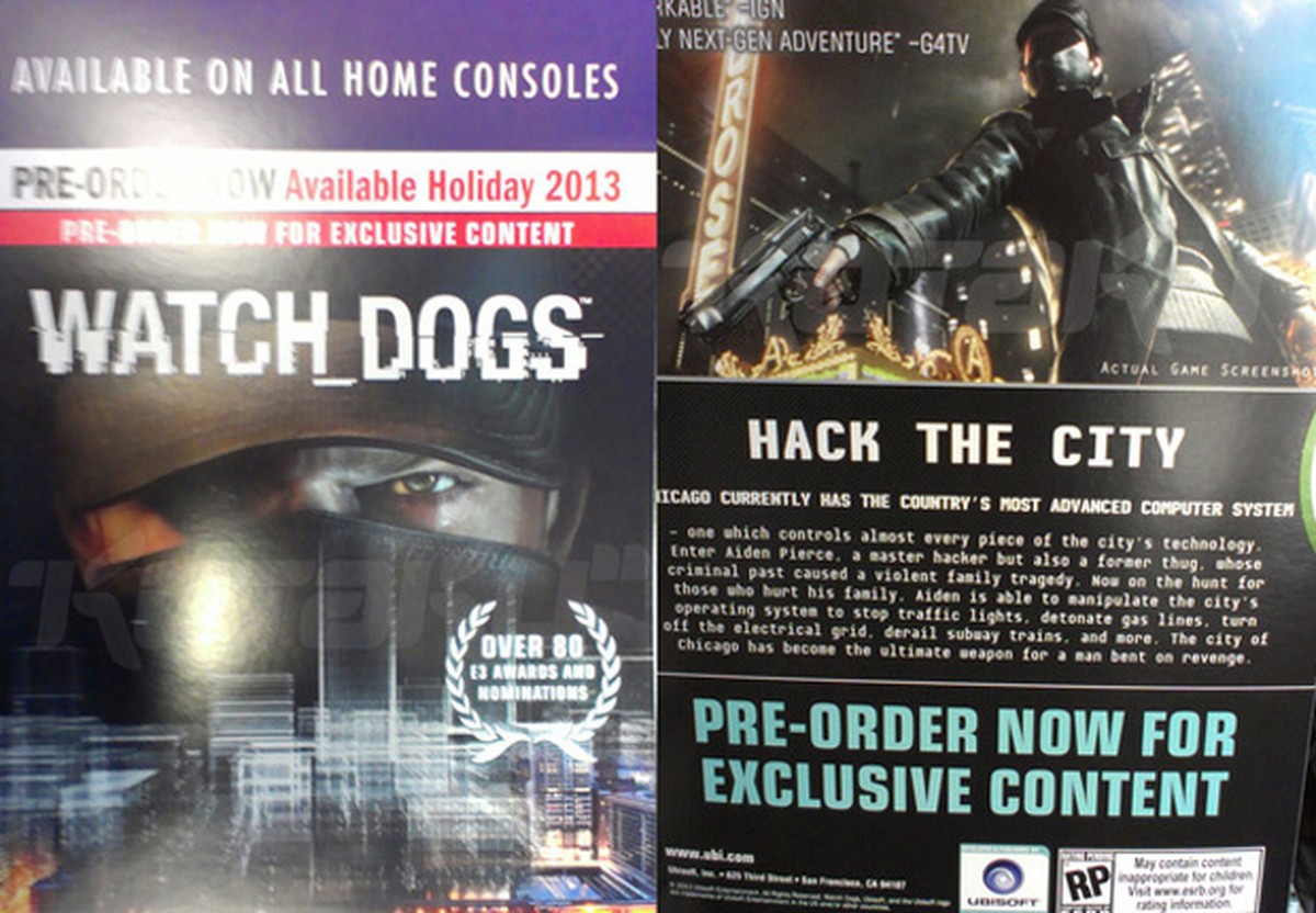 Watch Dogs será lançado este ano para 'todos os consoles', diz anúncio