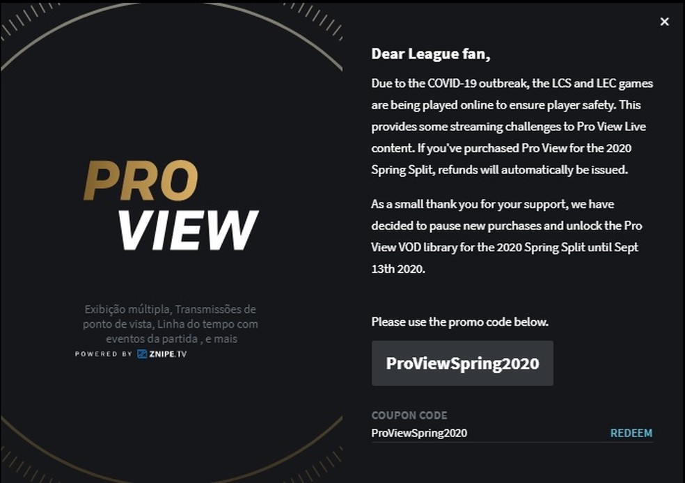 Pro View de LoL de graça: veja como ativar cupom da Riot Games