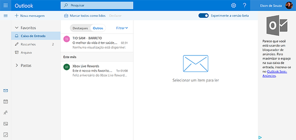 Como testar as novidades do Outlook.com beta antes de todo mundo