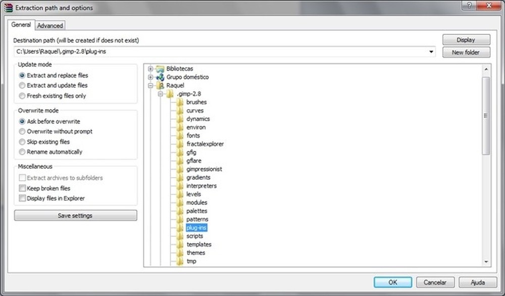 Como instalar plugins no Gimp