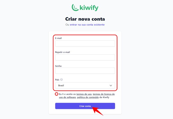 Como criar conta na Kiwify? Veja passo a passo