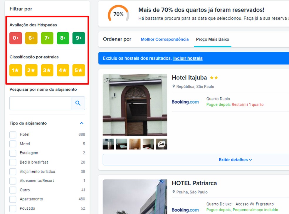 Como encontrar hotel barato pelo site FindHotel