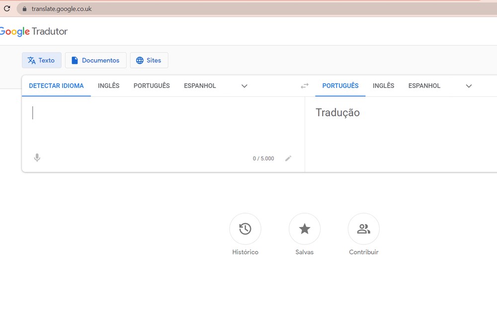 Como usar o Google Tradutor de português para inglês britânico