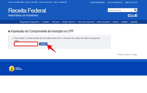 Como tirar a segunda via do CPF online