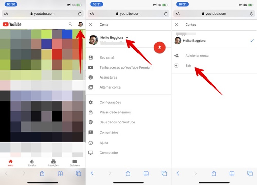 Como fazer login no YouTube pelo celular