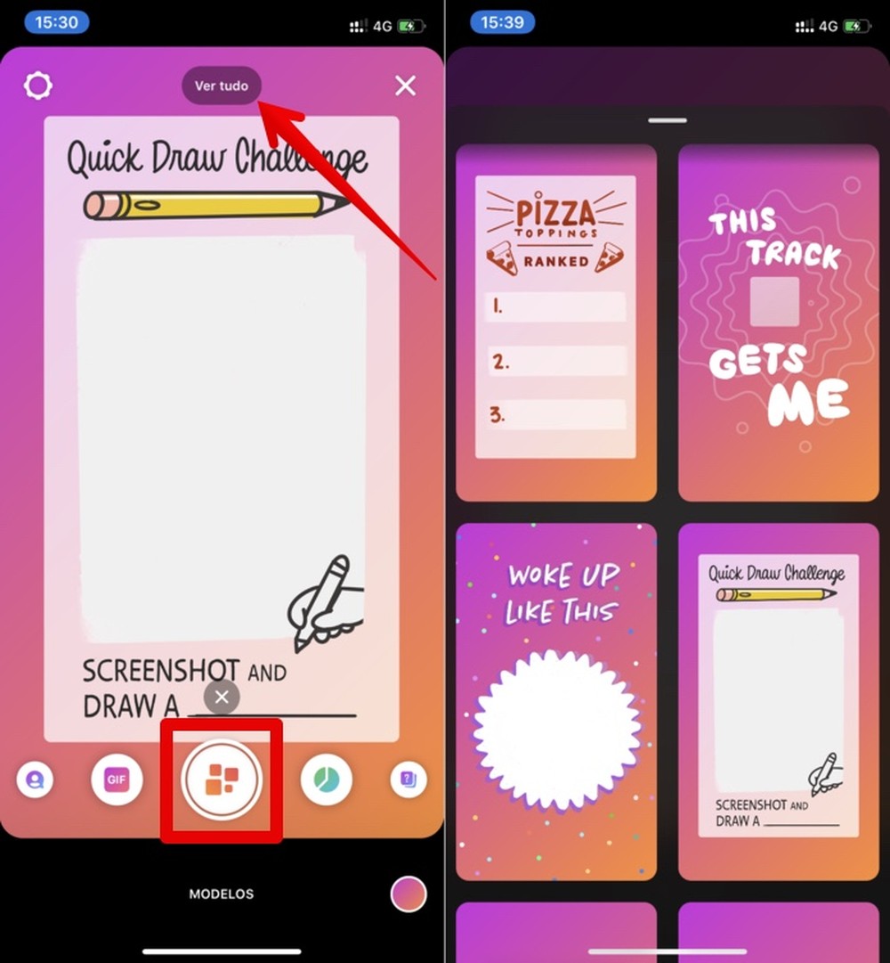 Modelos do Instagram: como usar os templates do modo Criar nos Stories