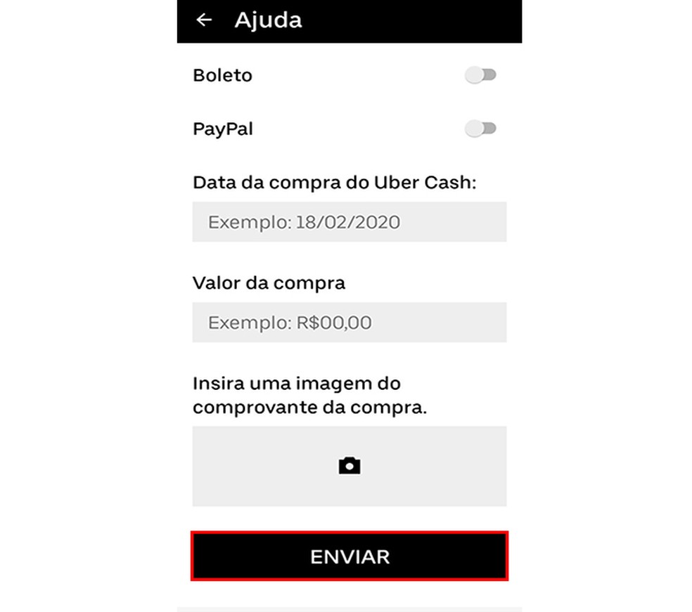 Como pedir reembolso no Uber